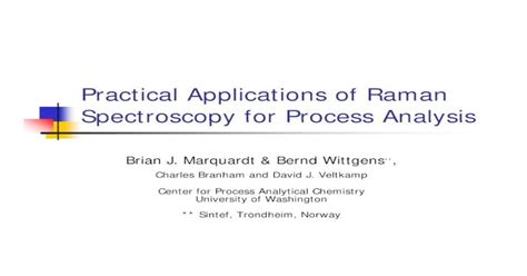 Pdf Practical Applications Of Raman Spectroscopy For Process · Practical Applications Of