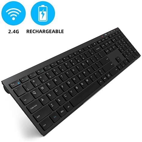 Universal Wireless Keyboard Inbuilt 480 Mah Lithium Batteryn 2 4g Wireless Rechargeable Keyboard