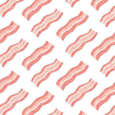 Premium Vector Hand Drawn Illustration Of Bacon Strips Pattern On
