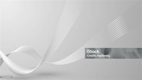 Bentuk Lengkung Abstrak Latar Belakang Melingkar Putih Bentuk Lengkung Abstrak Rendering 3d