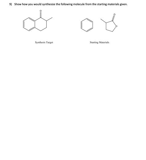 Solved For The Synthesis Question Please Show Step By Step
