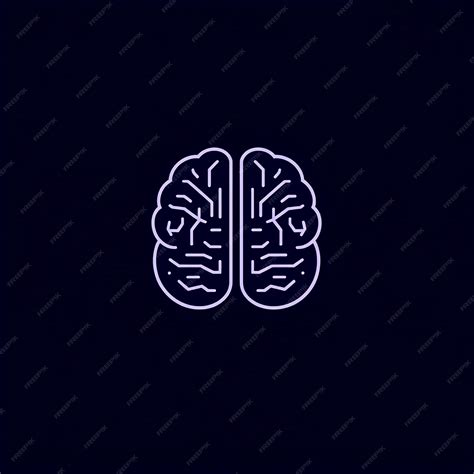 Create An Elegant Brain Logo With Synapses Premium Ai Generated Image