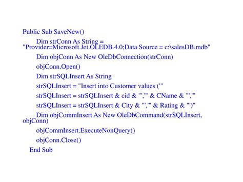 Coding Adonet Objects Connection Command Datareader Ppt Download