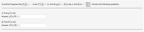 Solved 2 Points Suppose That F H 4 And F 1 8 And Chegg Com