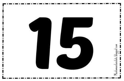 Numeros 15 Para Imprimir Binkedu