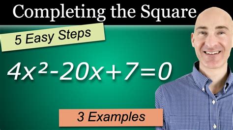 Completing The Square Easy Steps YouTube
