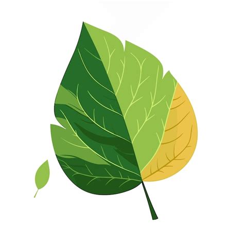 Вектор листьев изолирован на белом фоне Премиум Ai сгенерированный вектор