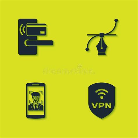 Set Digital Door Lock With Wireless Shield Vpn Mobile And Face Recognition And Bezier Curve