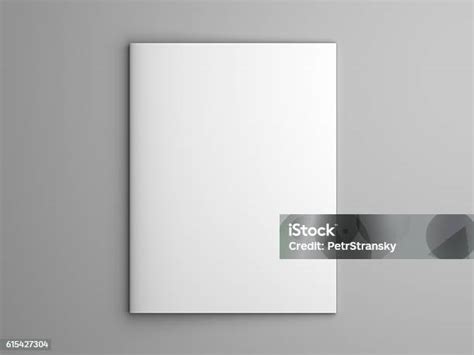 빈 3d 일러스트 브로셔 또는 잡지는 회색으로 분리되어 있습니다 모형에 대한 스톡 사진 및 기타 이미지 모형 잡지 실물 모형 Istock