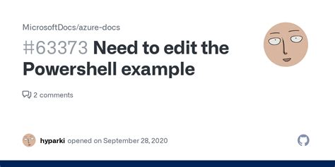 Need To Edit The Powershell Example · Issue 63373 · Microsoftdocs