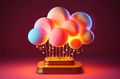 Premium Ai Image Cloud Storage For Downloading Digital Service Or Application With Data