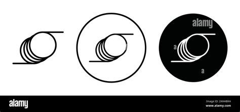 Wire Icon Black Line Art Vector In Black And White Outline Set Collection Sign Stock Vector