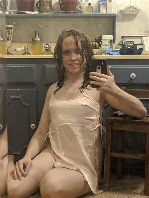 Pink Satin Slit Gown Porn Pictures XXX Photos Sex Images PICTOA