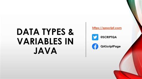 Java Tutorial For Beginners Data Types And Variables In Java Youtube