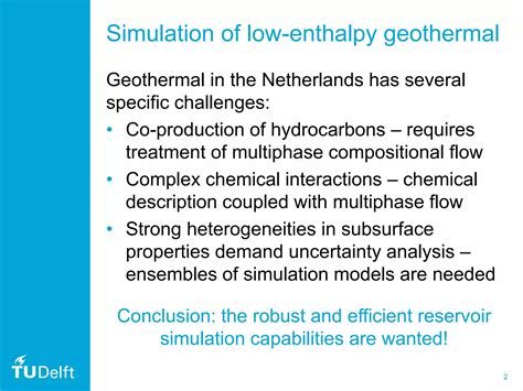 20181128 3 Voskov Efficient And Efficient Geothermal Simulation Ppt