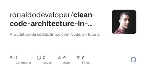 Github Ronaldodeveloper Clean Code Architecture In Node Tutorial Arquitetura De C Digo Limpo