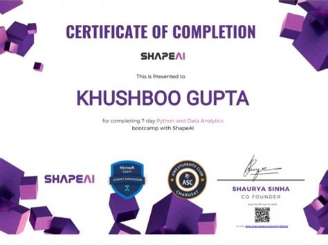 Khushboo Gupta On Linkedin Shapeai Microsoftlearn Dataanalytics Python Datascience