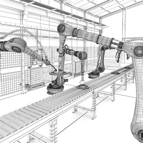 Industrial Assembly Line Model Turbosquid 1415841