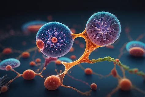 Premium AI Image Vector Realistic Illustration Of A Cell Under A Microscope