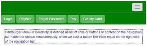 Bootstrap Hamburger Menu How Hamburger Menu Works In Bootstrap