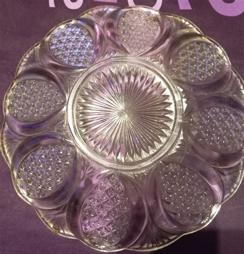 Starožitná Mísa Fa J Inwald Rudolfova Huť Lisované Sklo 24cm