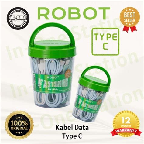 Jual Robot Kabel Data Type C To Usb Robot Rbc A Toples Isi Pcs Original Shopee