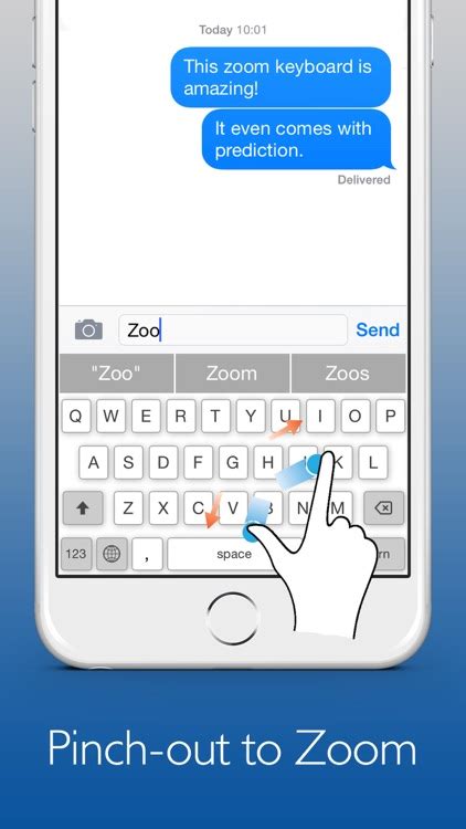 Zoom Keyboard With Prediction Custom Keyboard For Ios8 By Kermode