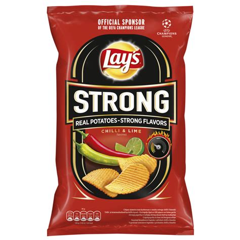 Lays Crisps Strong Chilli And Lime Flavour 120g