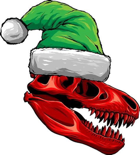 공룡 티라노사우루스 렉스 벡터 그림의 두개골 프리미엄 벡터