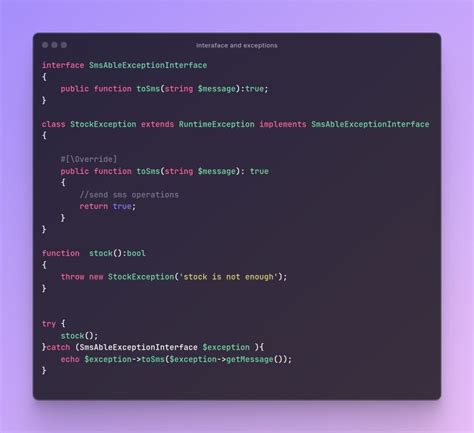 Php Exception Interface Abdulkadir Sürücü
