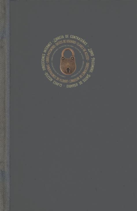 Libreta De Contraseñas Libro Password Datos De Usuario Claves De Acceso Y Direcciones De
