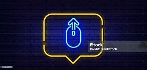 마우스 줄 아이콘을 위로 살짝 밉니다 스크롤 화살표 기호입니다 방문 페이지 스크롤 네온 라이트 스피치 버블 벡터 0명에 대한 스톡 벡터 아트 및 기타 이미지 Istock