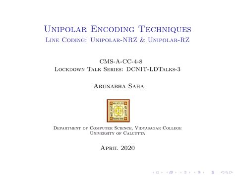 Unipolar Encoding Techniques Nrz And Rz Pdf