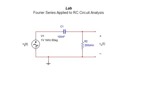Solved Fourier Series Applied To Rc Circuit Analysis