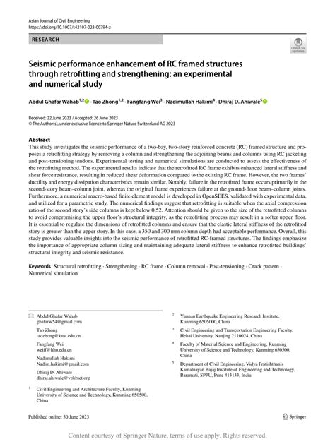 Seismic Performance Enhancement Of Rc Framed Structures Through Retrofitting And Strengthening