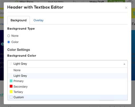 Adding Or Editing A Background Color Image Or Video On Your Storable