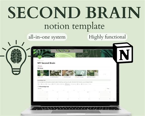 Notion Second Brain Template Notion Dashboard Notion Template 2023 Notion Planner Notion All