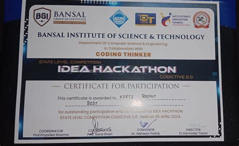 Kirti Rajput On Linkedin Hackathon Innovation Techskills Bist