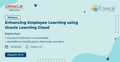 Kovaion Consulting On Linkedin Kovaion Oracle Employeelearning Emailnotification Oraclehcm…
