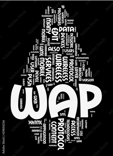 Wireless Application Protocol Wap On Black Background Stock Illustration Adobe Stock