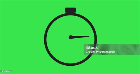 간단한 2d 스톱워치가 라운드 완료 애니메이션을 중지하기 시작합니다 올드 스쿨 플랫 스톱워치 아이콘 모션 그래픽입니다 카운트 다운 시계 타이머 0명에 대한 스톡 벡터 아트