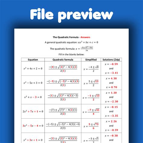 The Quadratic Formula Andy Lutwyche