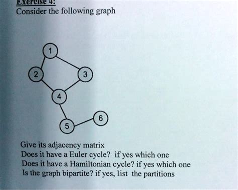 Solved Exercise 4 Consider The Following Graph Give Its Adjacency Matrix Does It Have An