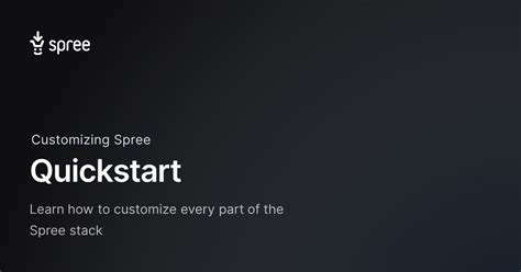 Spree Customization Quickstart