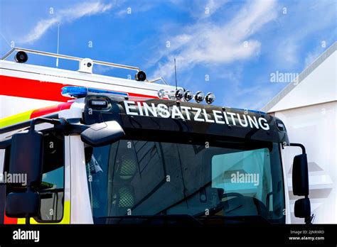 Incident Response Team Vehicle Of German Fire Department Lettering Einsatzleitung Engl