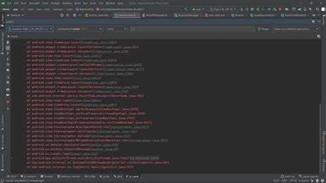 android app is clashing after showing activity main xml only stack