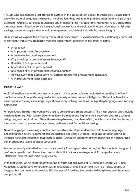 Ai In Procurement Redefining Efficiency Through Automation Pdf