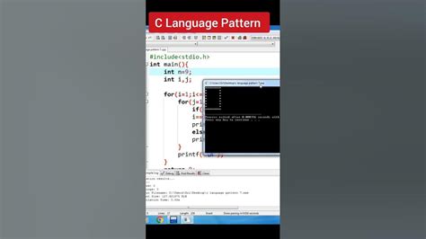 C Language Pattern 57 Education Shortsfeed Viral Shorts Ytshorts