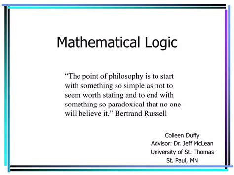 Ppt Mathematical Logic Powerpoint Presentation Free Download Id790367