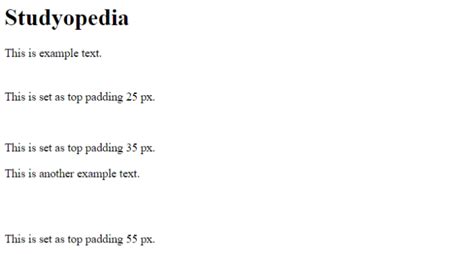 Css Padding Studyopedia